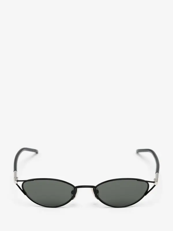 Alexander McQueen T-bar Cat-eye Sunglasses - Black