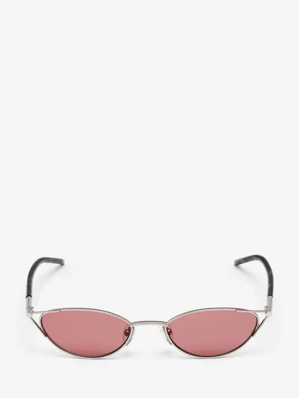Alexander McQueen T-bar Cat-eye Sunglasses - Red