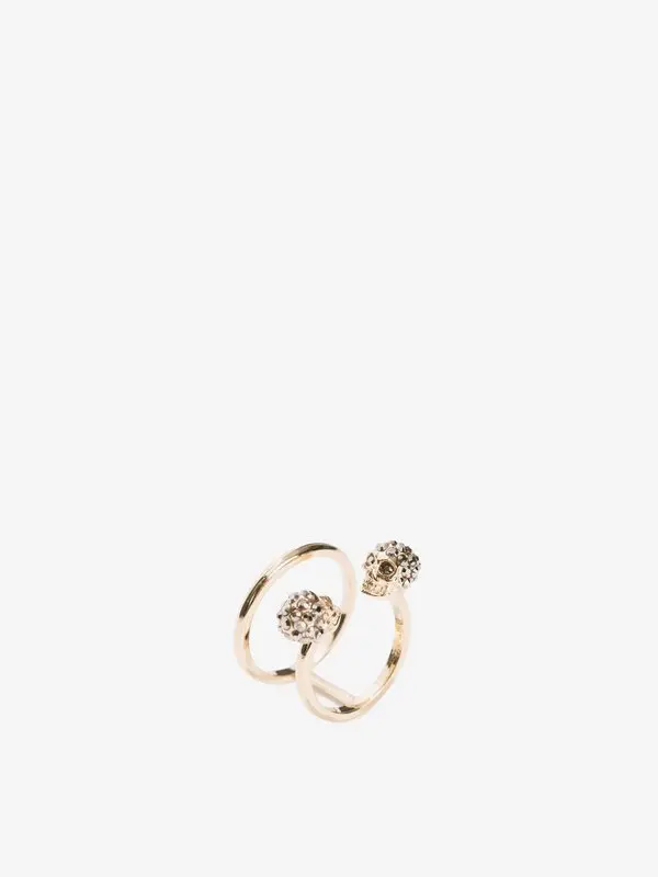 Alexander McQueen Twin Skull Ring