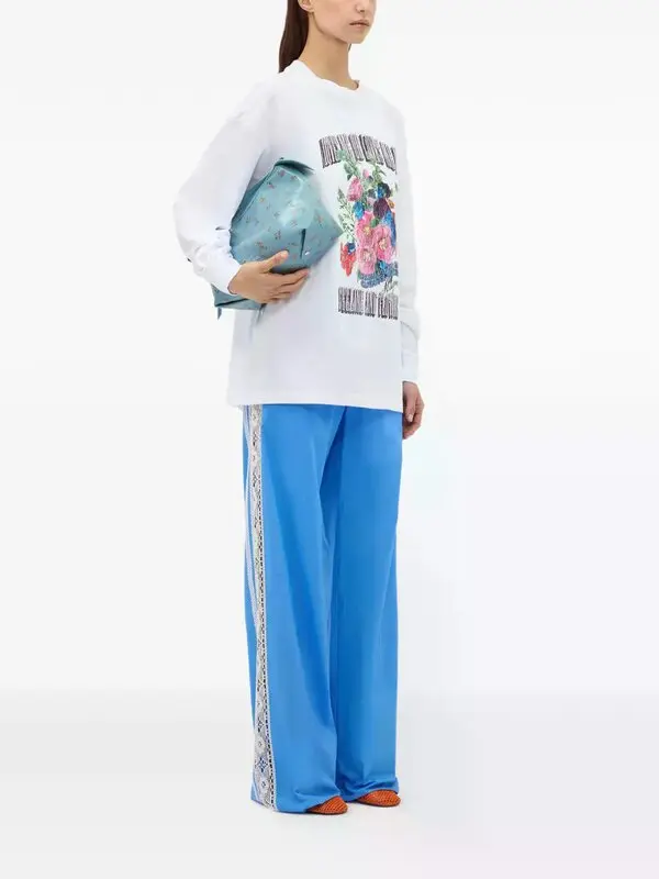 MSGM Lace Trim Trousers