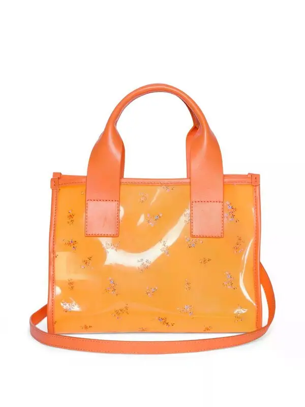 MSGM Floral Handle Tote Bag - Orange