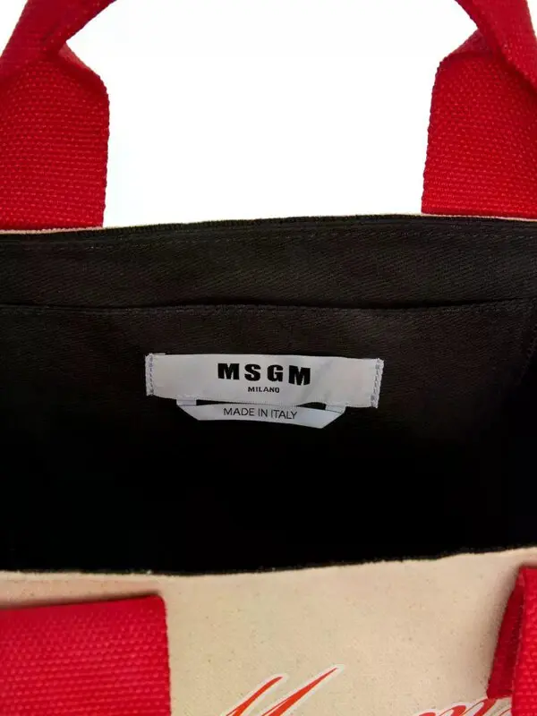 MSGM Logo-detail Tote - Neutrals