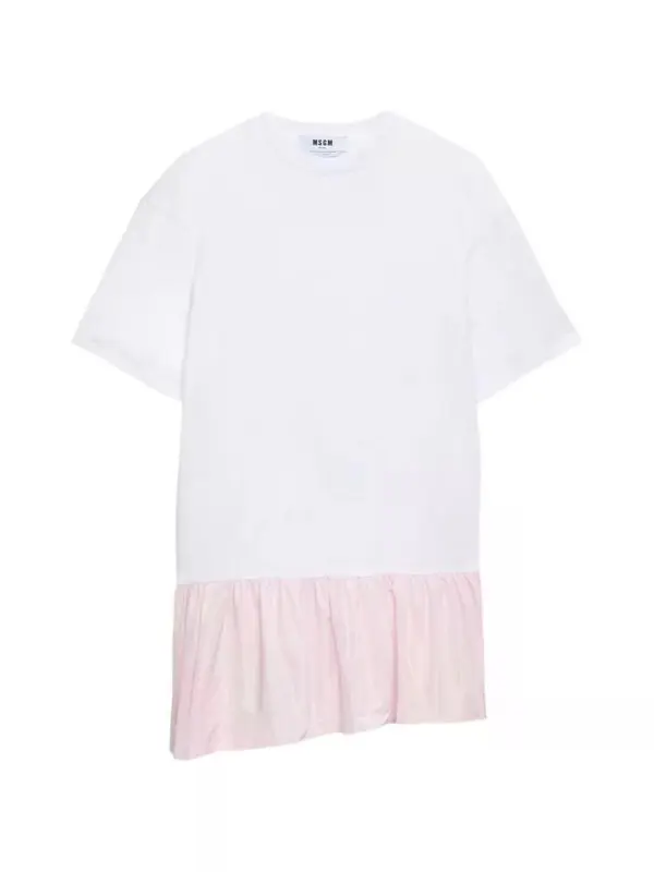 MSGM Mini Ruffled Dress - White