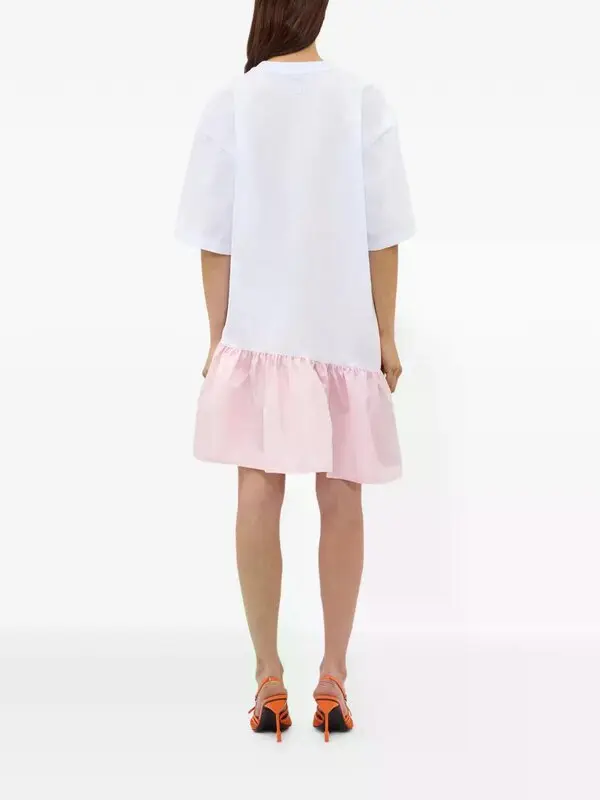 MSGM Mini Ruffled Dress - White
