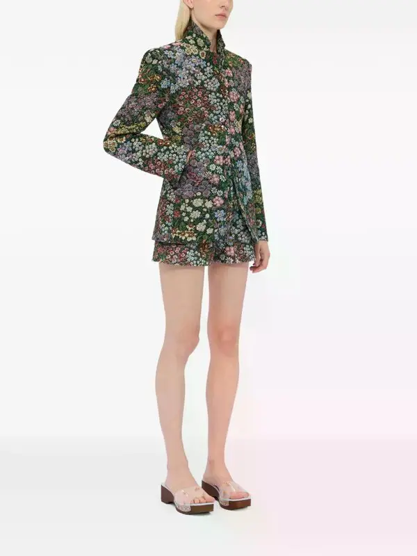 MSGM Floral-pattern Single-breasted Blazer