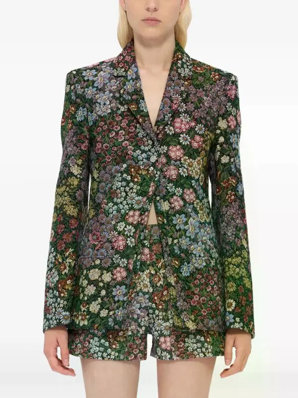 MSGM Floral-pattern Single-breasted Blazer
