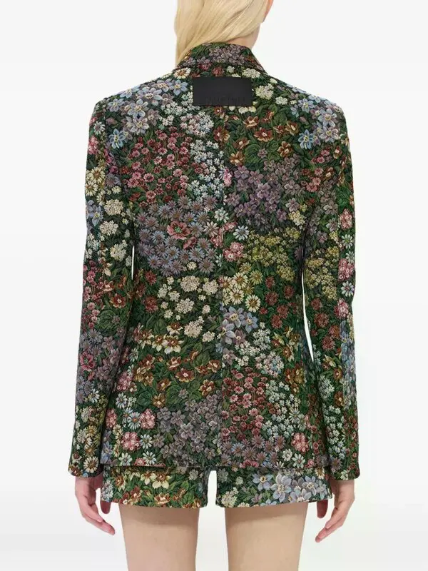 MSGM Floral-pattern Single-breasted Blazer