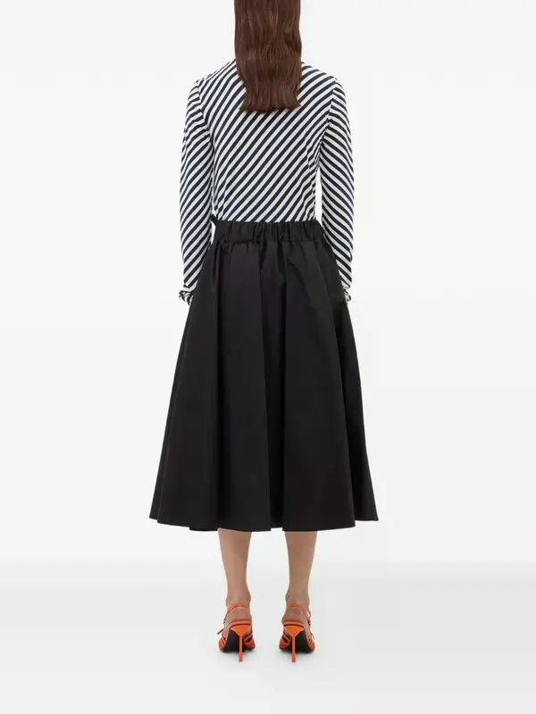 MSGM A-line Midi Skirt With Ruffle Detail