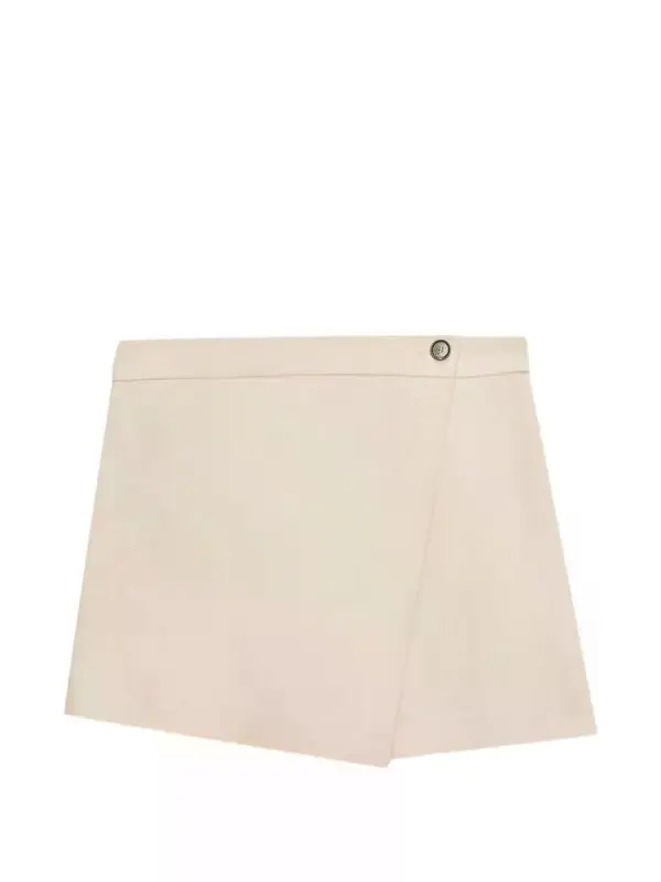 MSGM Button Asymmetric Shorts - Neutrals