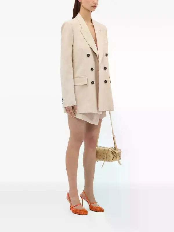MSGM Button Asymmetric Shorts - Neutrals