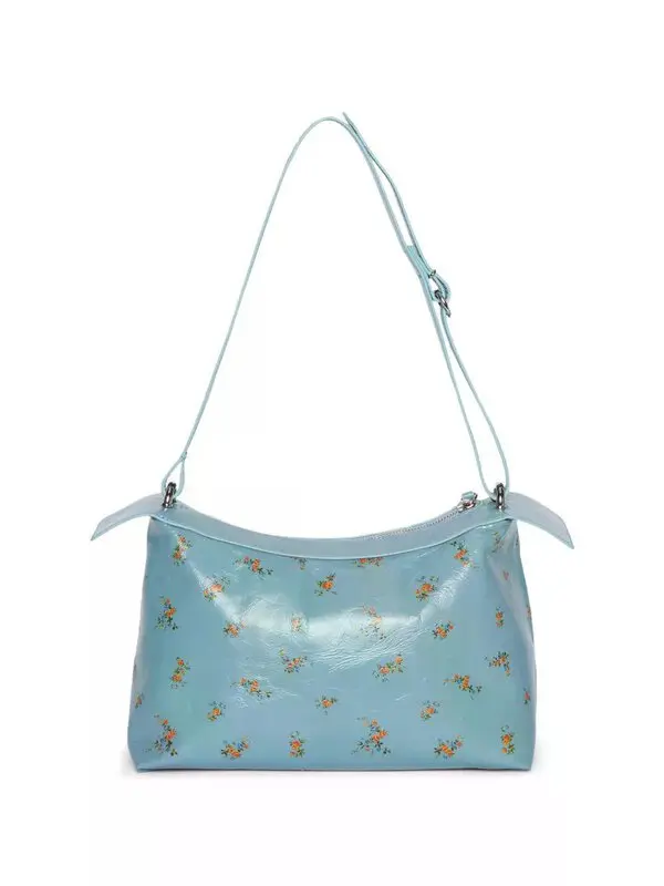MSGM Floral-print Shoulder Bag - Blue
