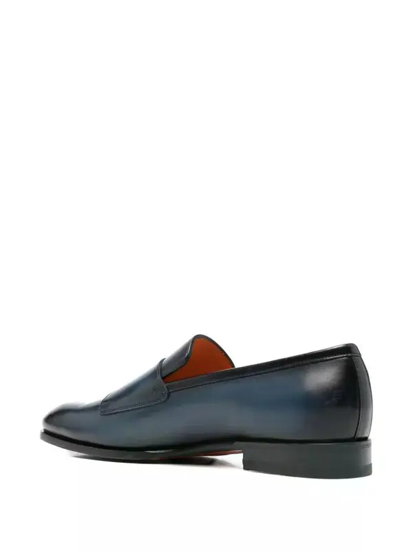 Santoni Buckle Strap Loafers - Blue