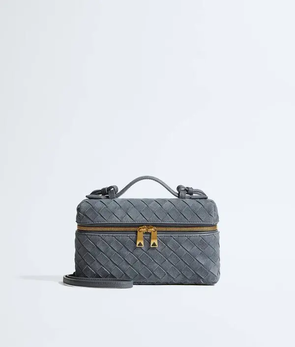 Bottega Veneta Intrecciato Suede Vanity Case