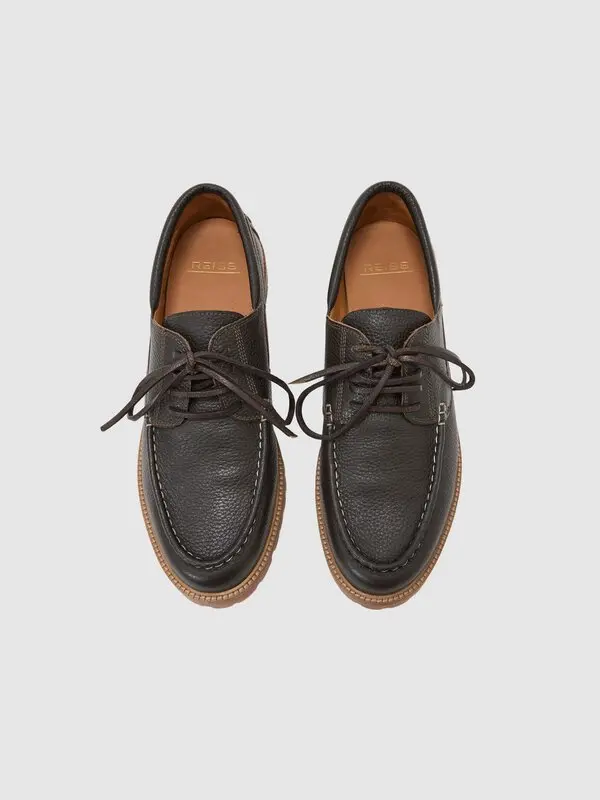 REISS Clark Leather Boat Shoes