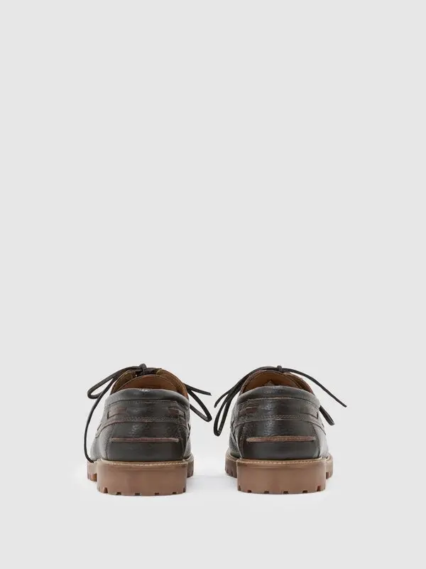 REISS Clark Leather Boat Shoes
