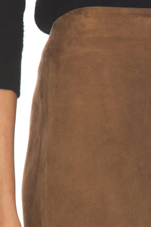 THE ROW Erina Suede Skirt