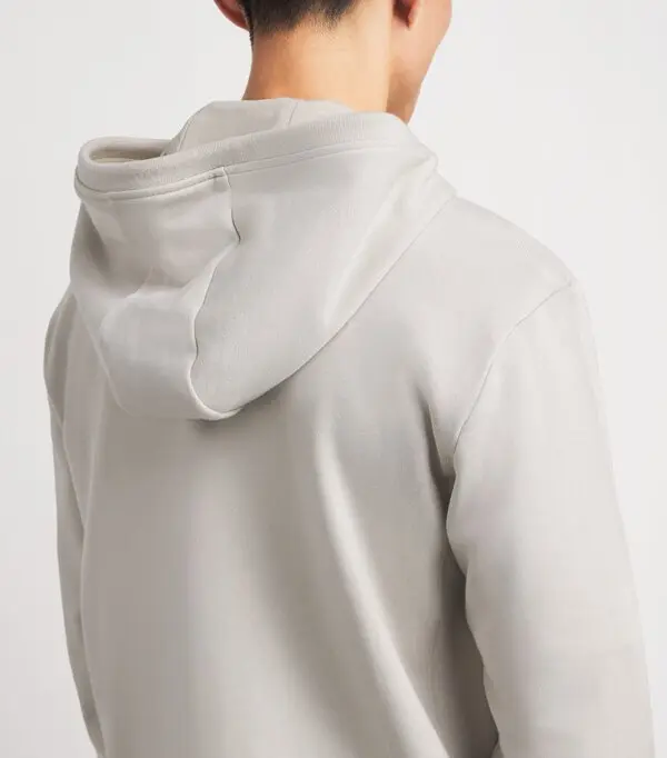 Thom Browne Cotton 4-bar Zip-up Hoodie - Beige