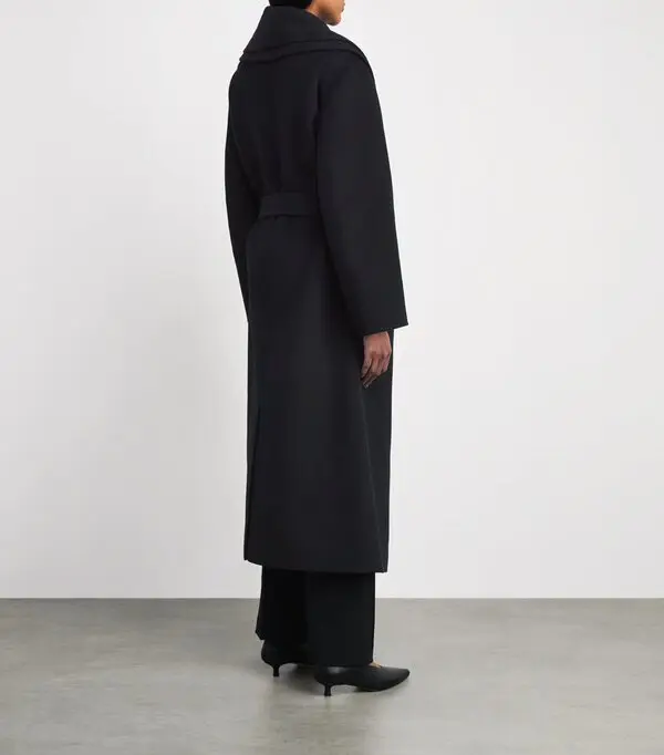 RÓHE Cashmere-wool Signature Scarf Coat - Navy