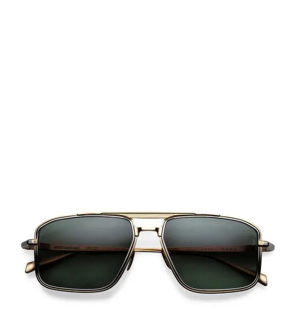 JACQUES MARIE MAGE Earl Aviator Sunglasses - Green