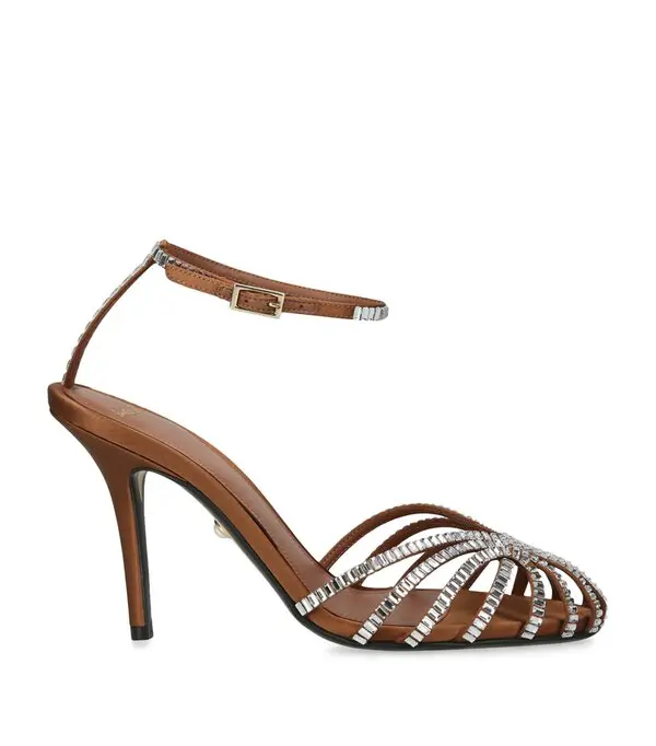 ALEVI MILANO Penelope Xtal Heeled Sandals - Brown