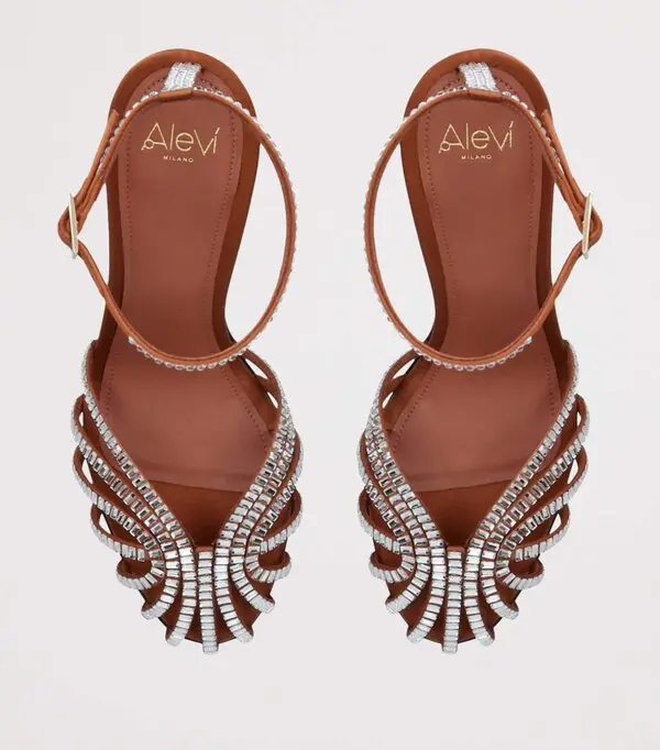 ALEVI MILANO Penelope Xtal Heeled Sandals - Brown