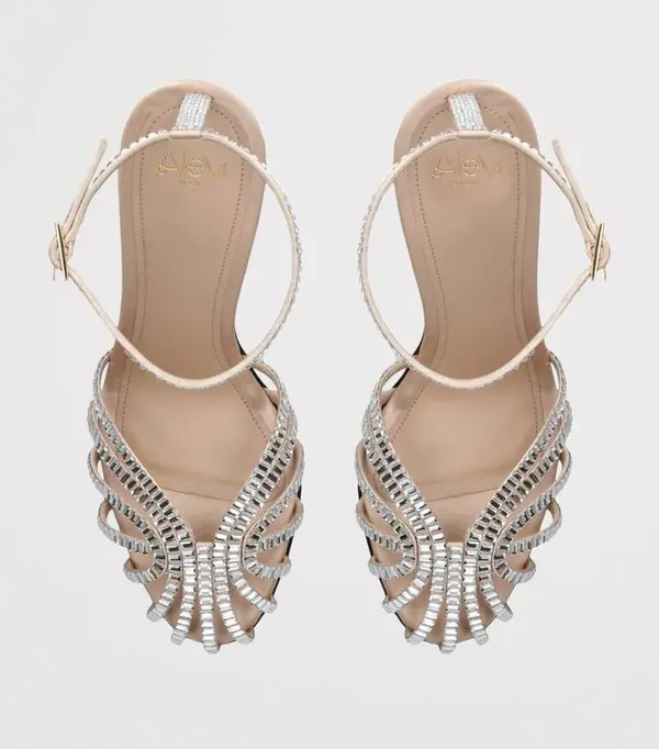 ALEVI MILANO Penelope Xtal Heeled Sandals - Silver