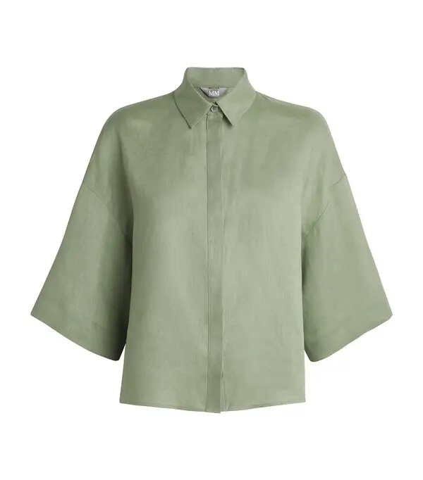 Max Mara Linen Boxy Shirt - Green