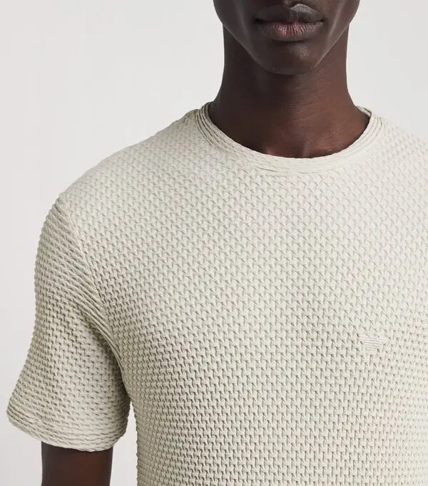 Emporio Armani Textured T-shirt - Brown