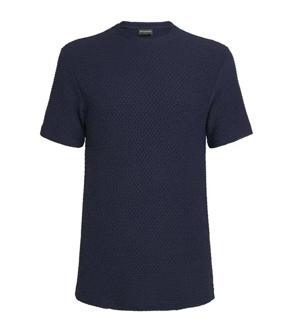Emporio Armani Textured T-shirt - Blue