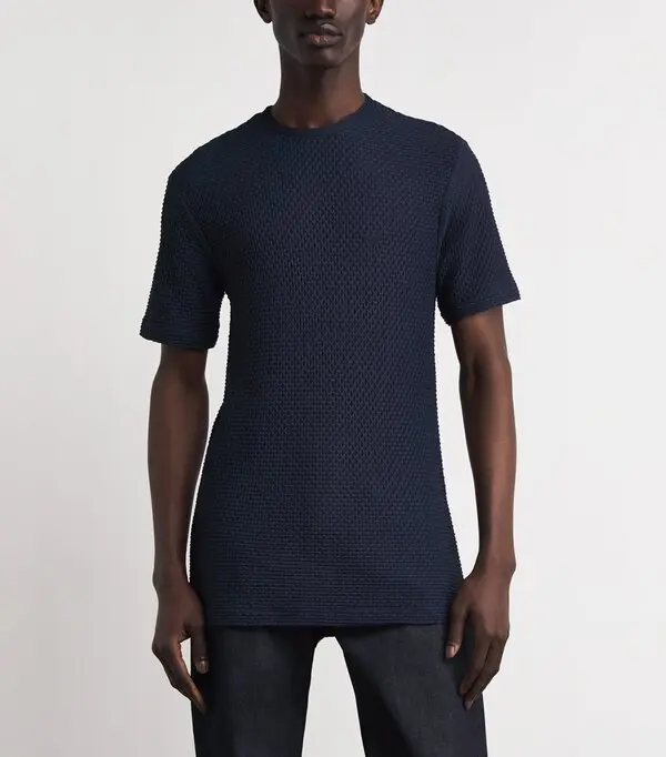 Emporio Armani Textured T-shirt - Blue