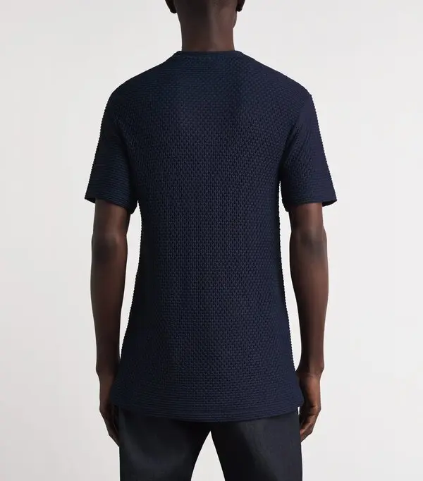 Emporio Armani Textured T-shirt - Blue