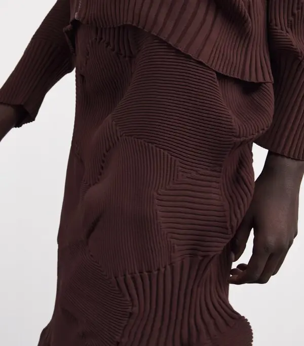 Issey Miyake Kone Kone Knit Skirt - Brown