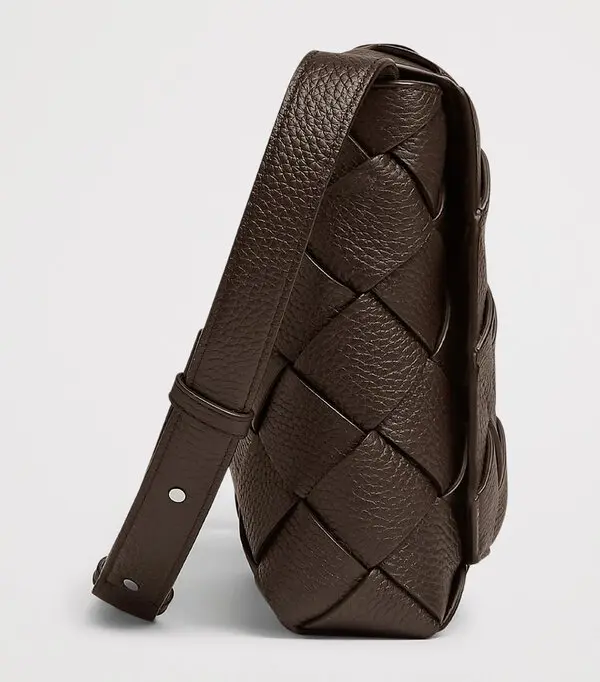 Bottega Veneta Large Leather Diago Crossbody Bag - Brown
