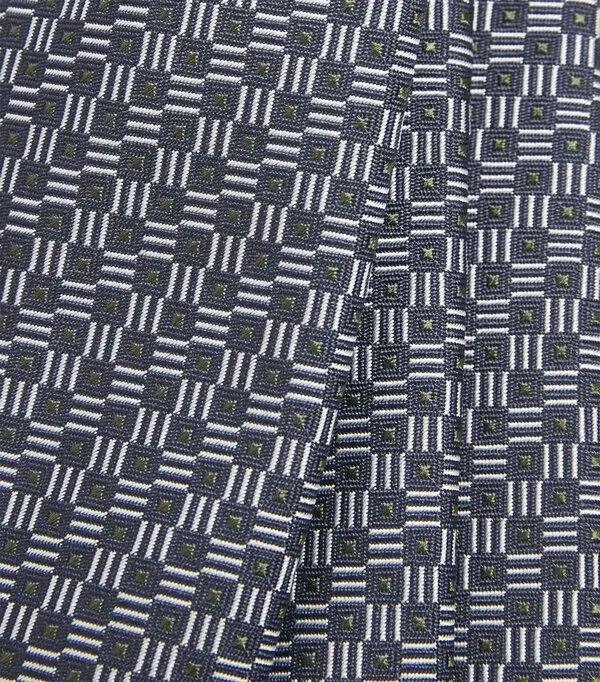 Emporio Armani Silk Jacquard Standard Tie - Blue