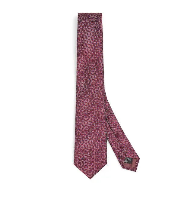 Emporio Armani Silk Jacquard Neck Tie - Purple