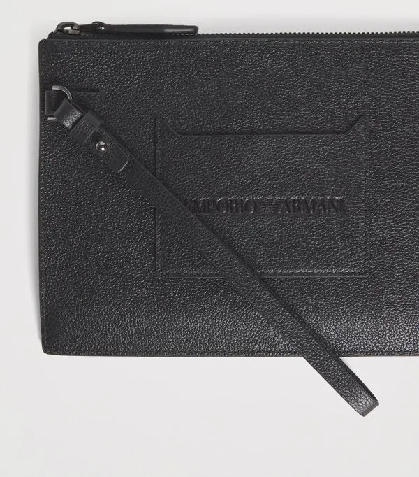 Emporio Armani Leather Logo Pouch