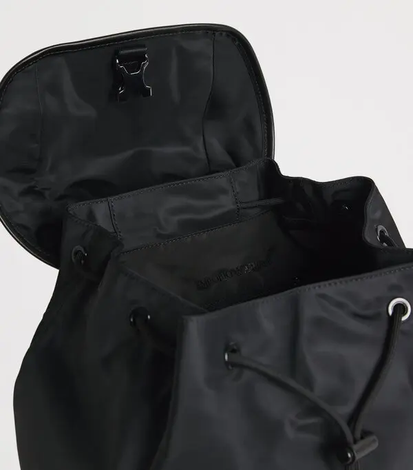 Emporio Armani Logo Backpack - Black