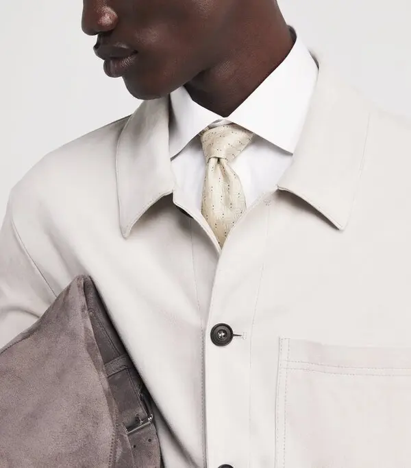 Emporio Armani Silk Jacquard Tie - Beige