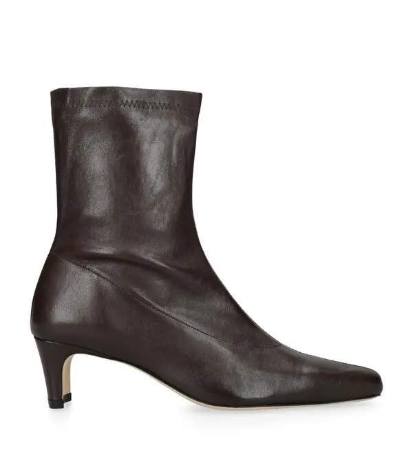 Staud Leather Wally Sock Ankle Boots