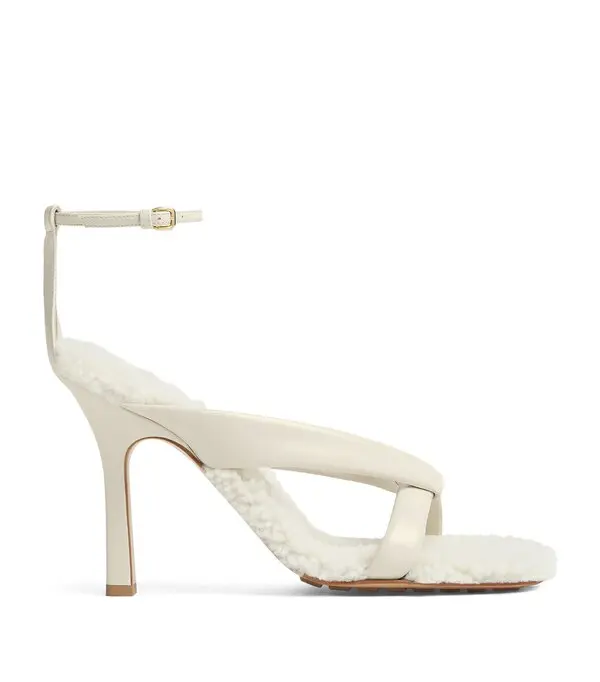 Bottega Veneta Leather Riva Sandals 90 - White