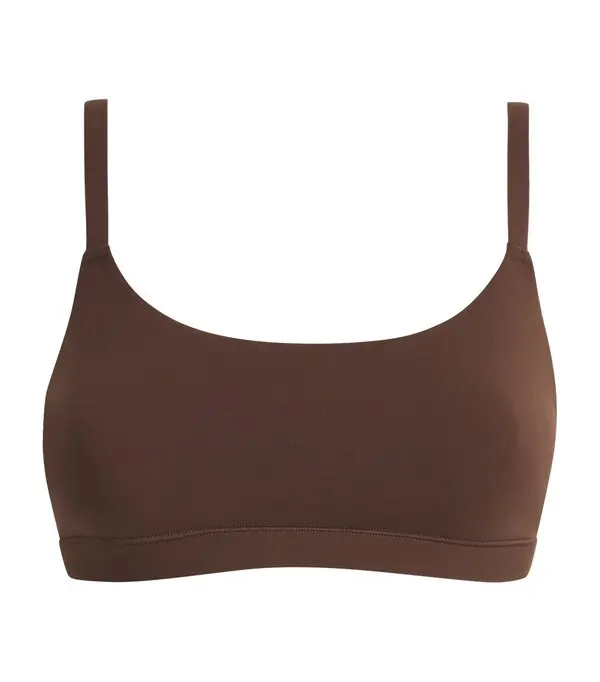 SKIMS Fits Everybody Scoop-neck Bralette - Brown