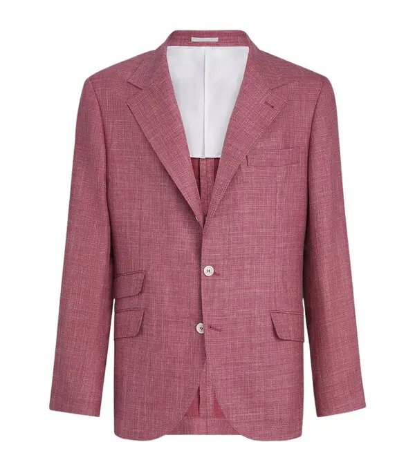 Brunello Cucinelli Wool-silk-linen Deconstructed Blazer