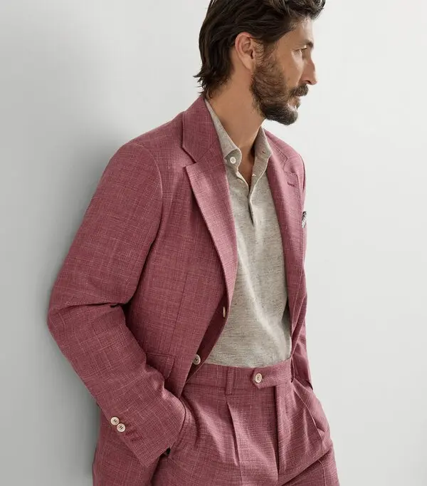 Brunello Cucinelli Wool-silk-linen Deconstructed Blazer