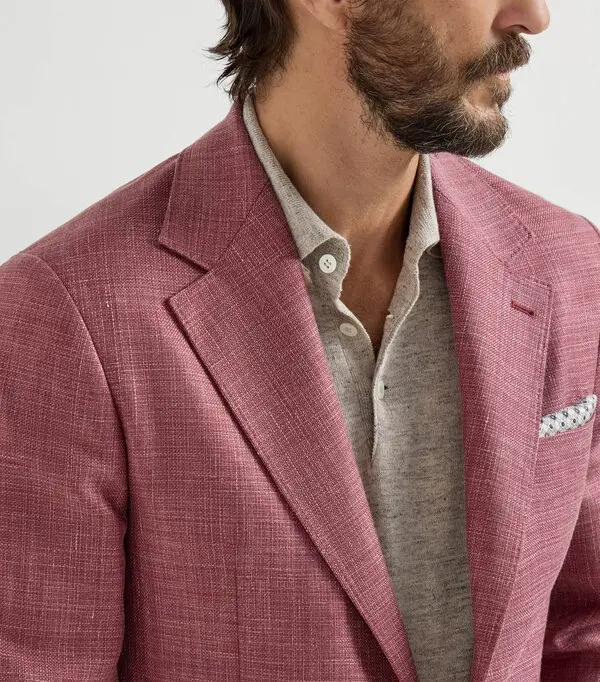 Brunello Cucinelli Wool-silk-linen Deconstructed Blazer
