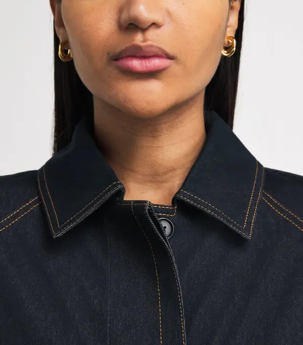 Max Mara Denim Jersey Belted Jacket