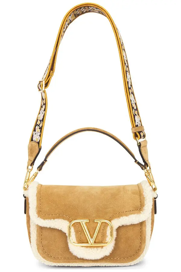 Valentino Garavani Alltime Apres L'hiver Shoulder Bag - Havana Beige, Dark Beige, & Multicolor