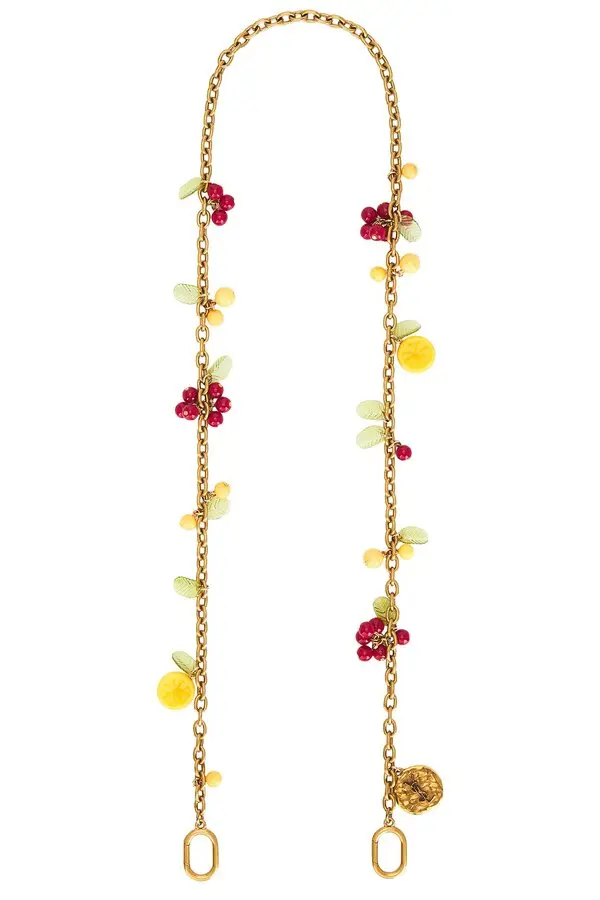 Saint Laurent Cherry Charms Chain - Rosso  Arancio  & Verde