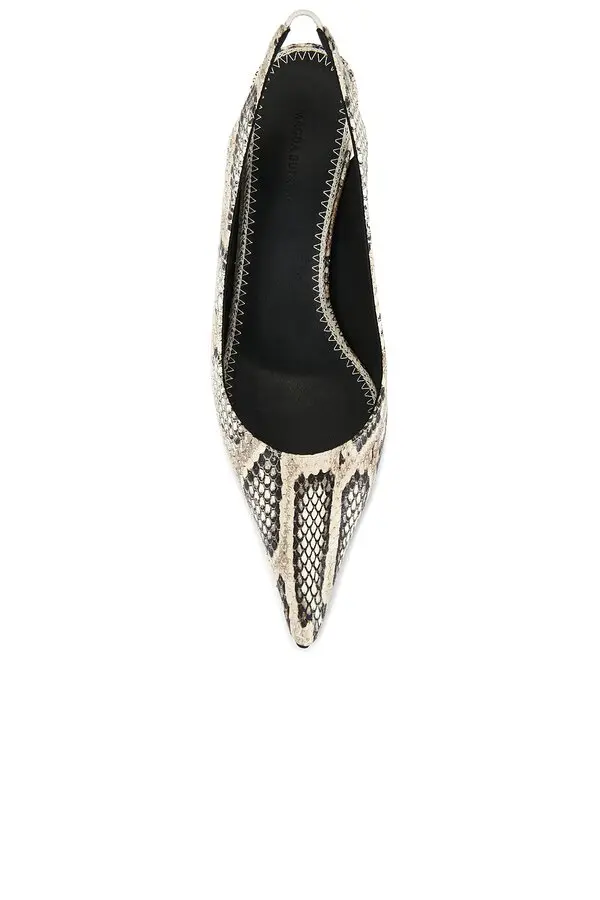 Magda Butrym Snake Low Slingback Heel