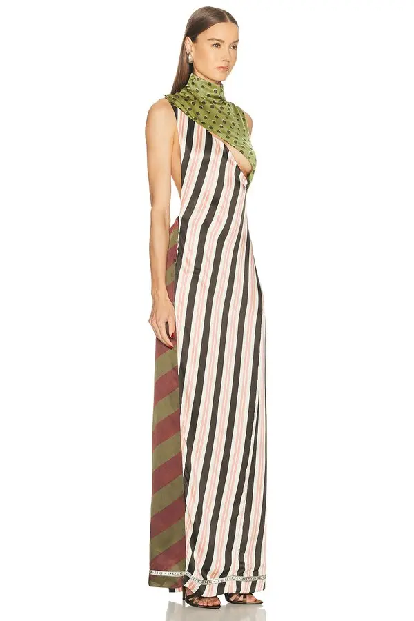 JEAN PAUL GAULTIER Patchwork Long Sleeveless Dress