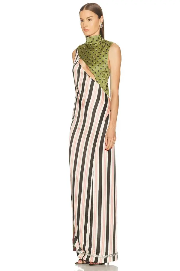 JEAN PAUL GAULTIER Patchwork Long Sleeveless Dress